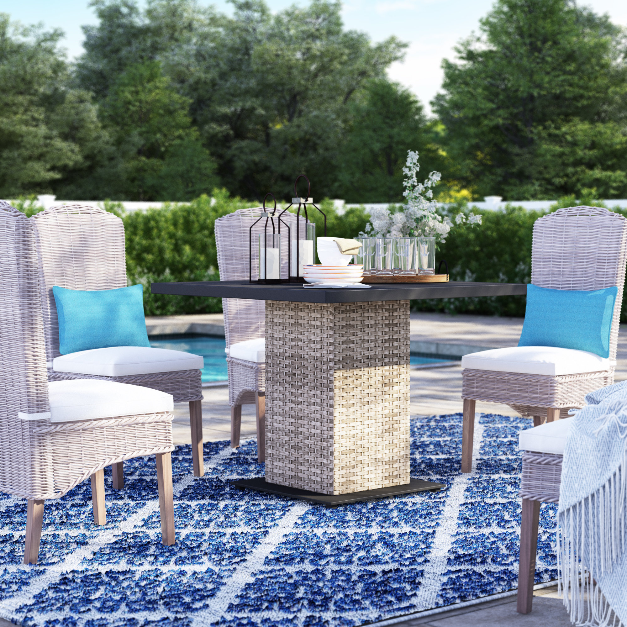 Sol 72 Outdoor™ Rochford Wicker Dining Table | Wayfair