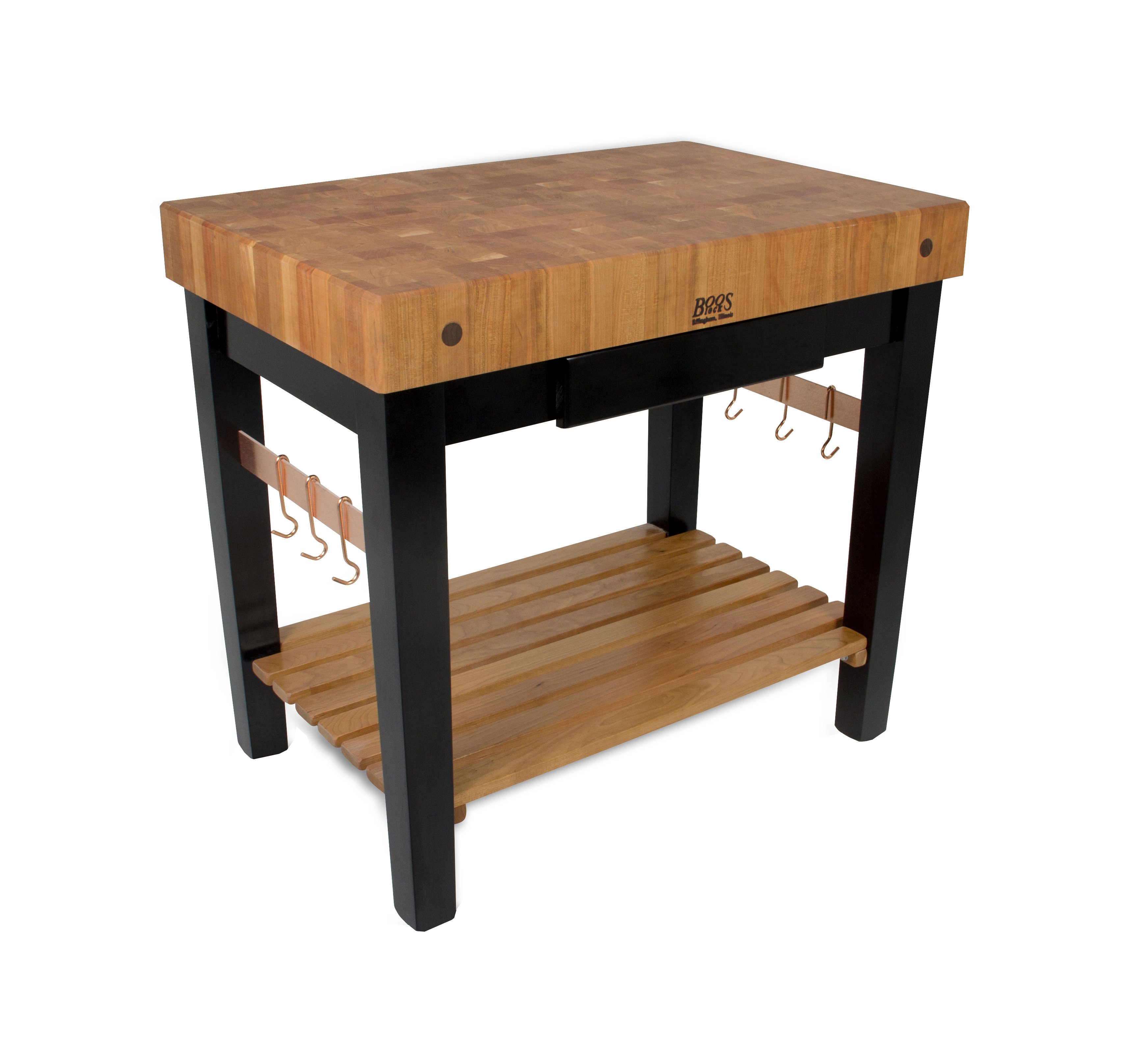 John Boos Rouge et Noir Kitchen Cart & Reviews | Wayfair