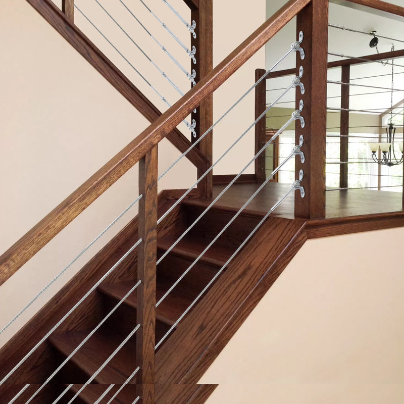 VEVOR T316 Stainless Steel Adjustable Angle 1/8" Cable Railing Kit ...