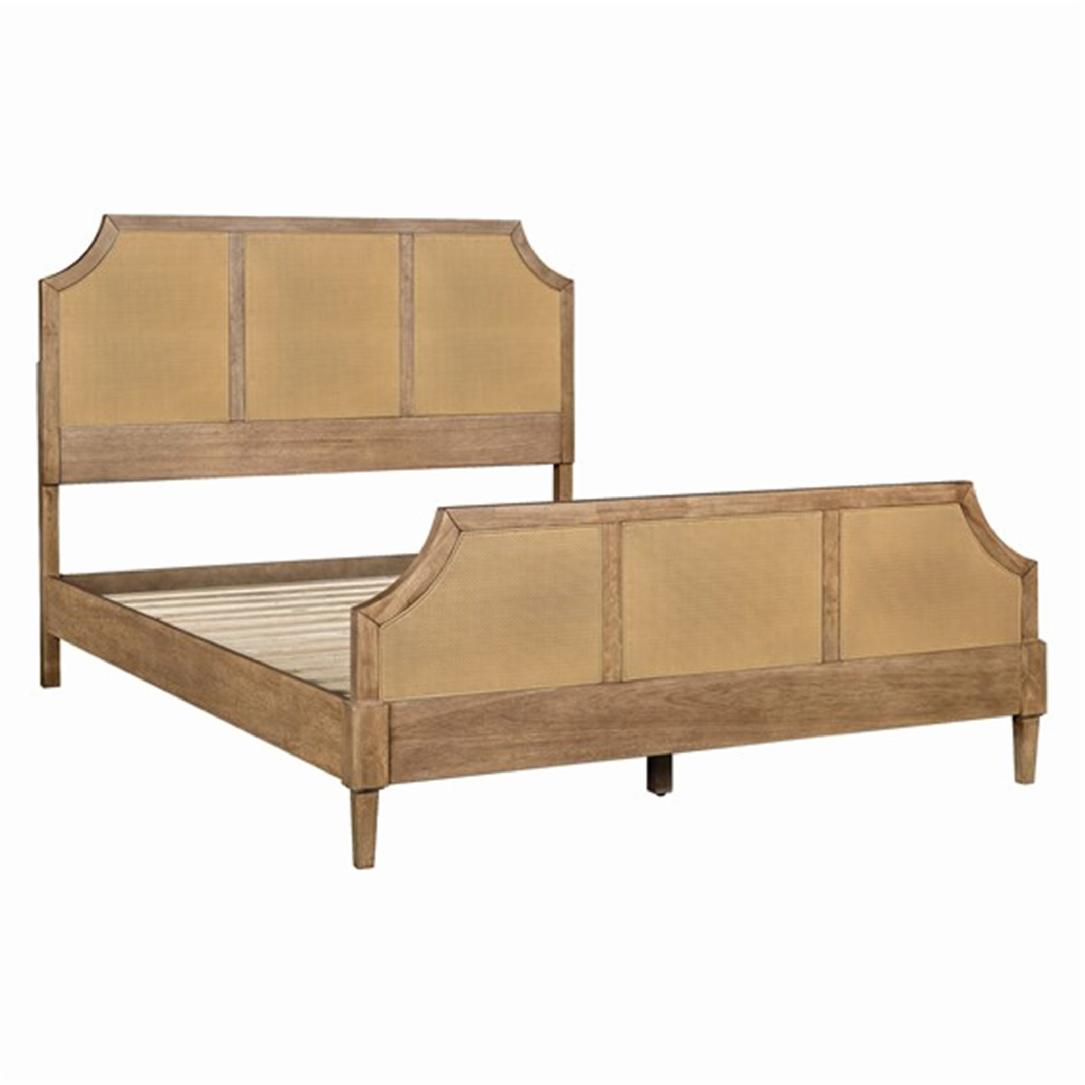 Dakota Fields Stylish Woven Cane Platform Bed for a Relaxing and ...