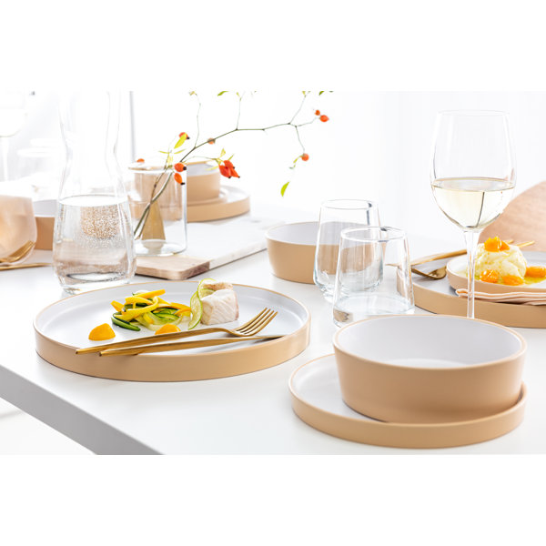 Mikado Living Romeo 12 Piece Handmade Porcelain China Dinnerware Set ...