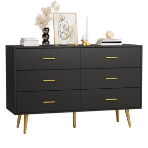 Mercer41 Kamily 6 Drawer 47.25" W Double Dresser & Reviews - Wayfair Canada