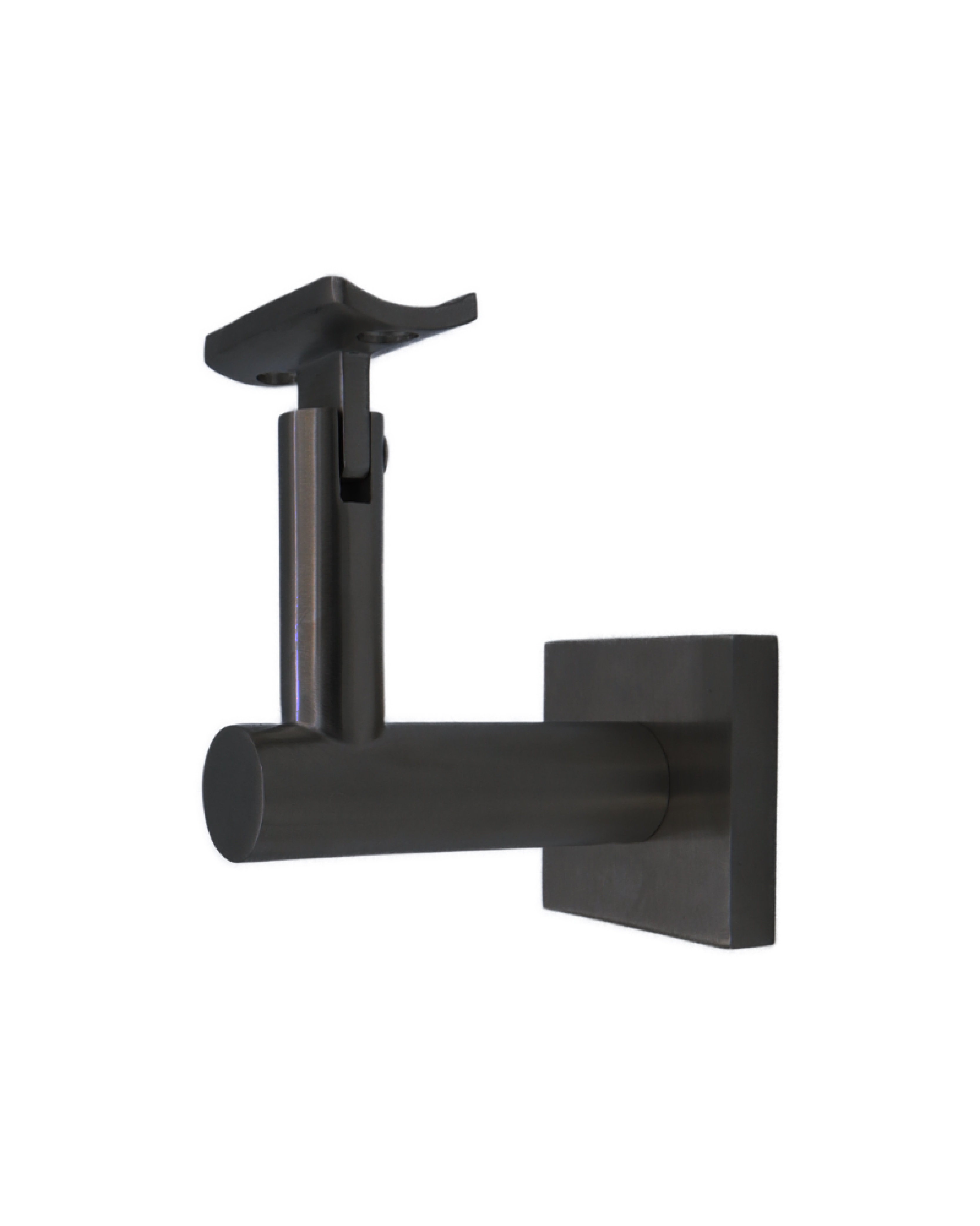 Linnea Glass Mount Handrail Bracket with Square Rose and Curved Plate ...