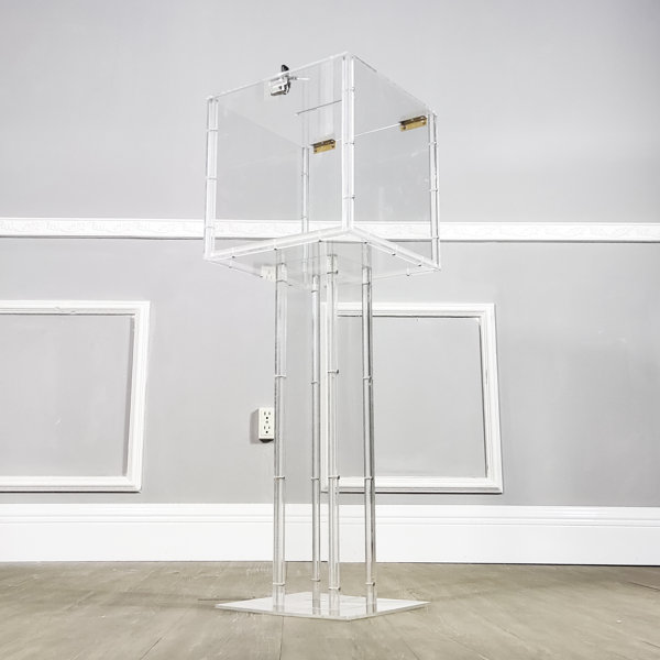 Fixturedisplays® Clear Plexiglass Large Floor Standing Tithing Box ...