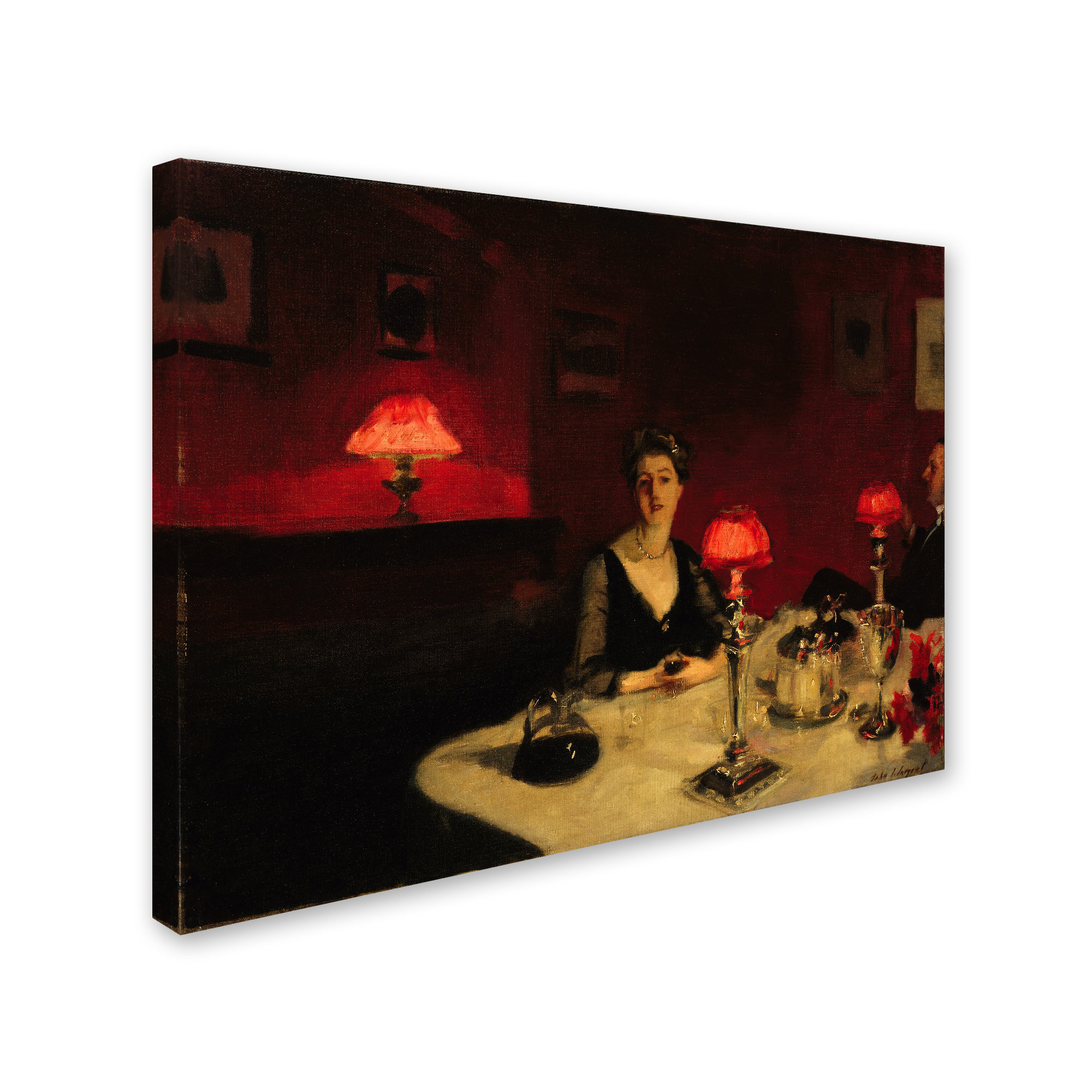 Vault W Artwork 'A Dinner Table At Night' by John Singer Sargent Print ...