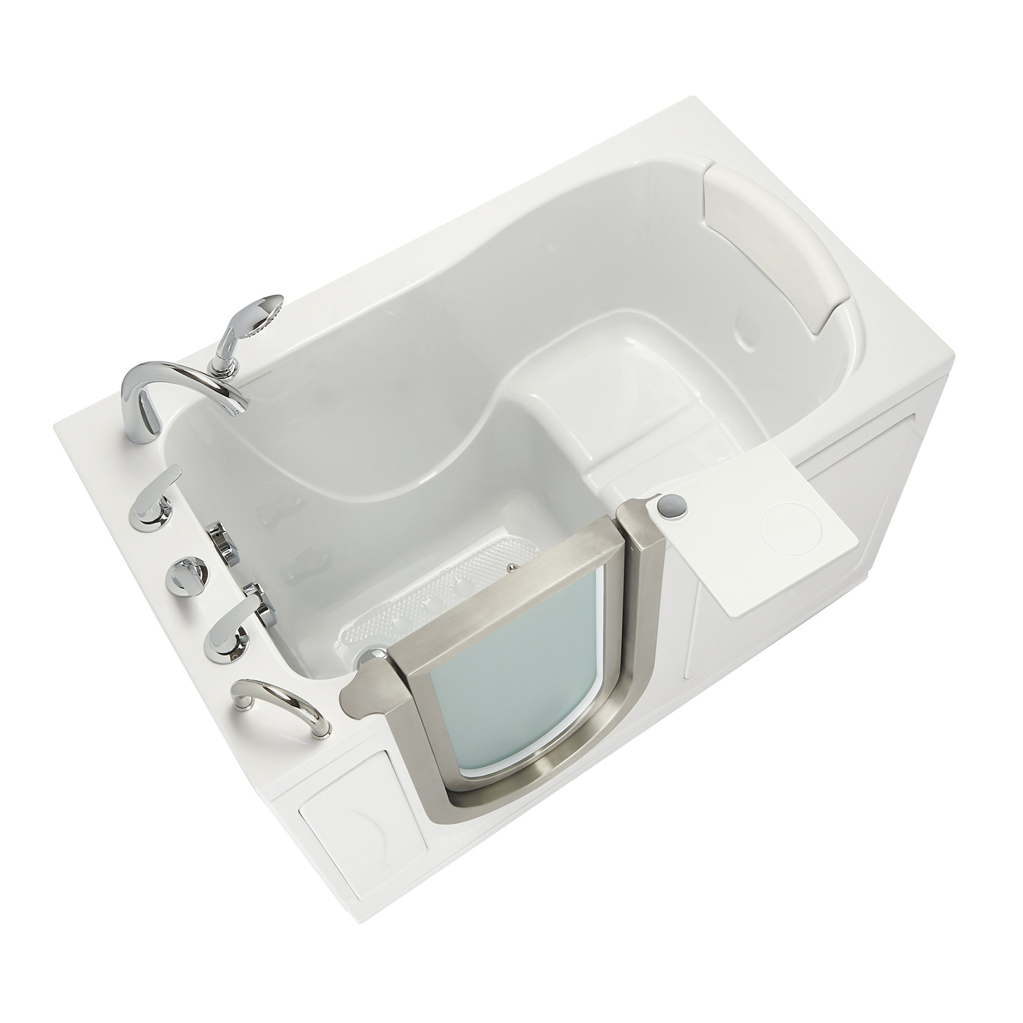 Ella Walk In Baths Petite 52'' x 27.5'' Walk-in Soaking Acrylic Bathtub ...