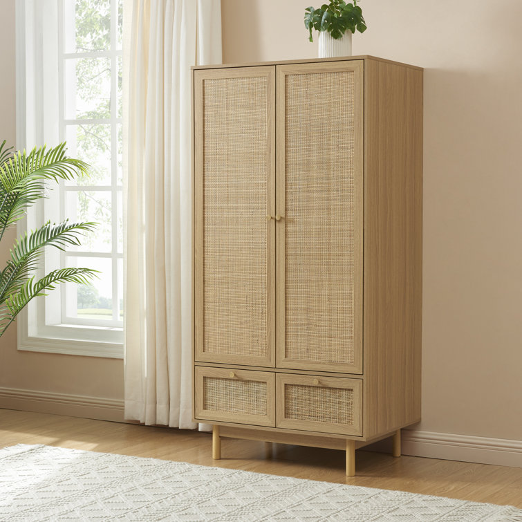 Bay Isle Home Alicen 2 Door MDF And Particle Board Wardrobe | Wayfair.co.uk