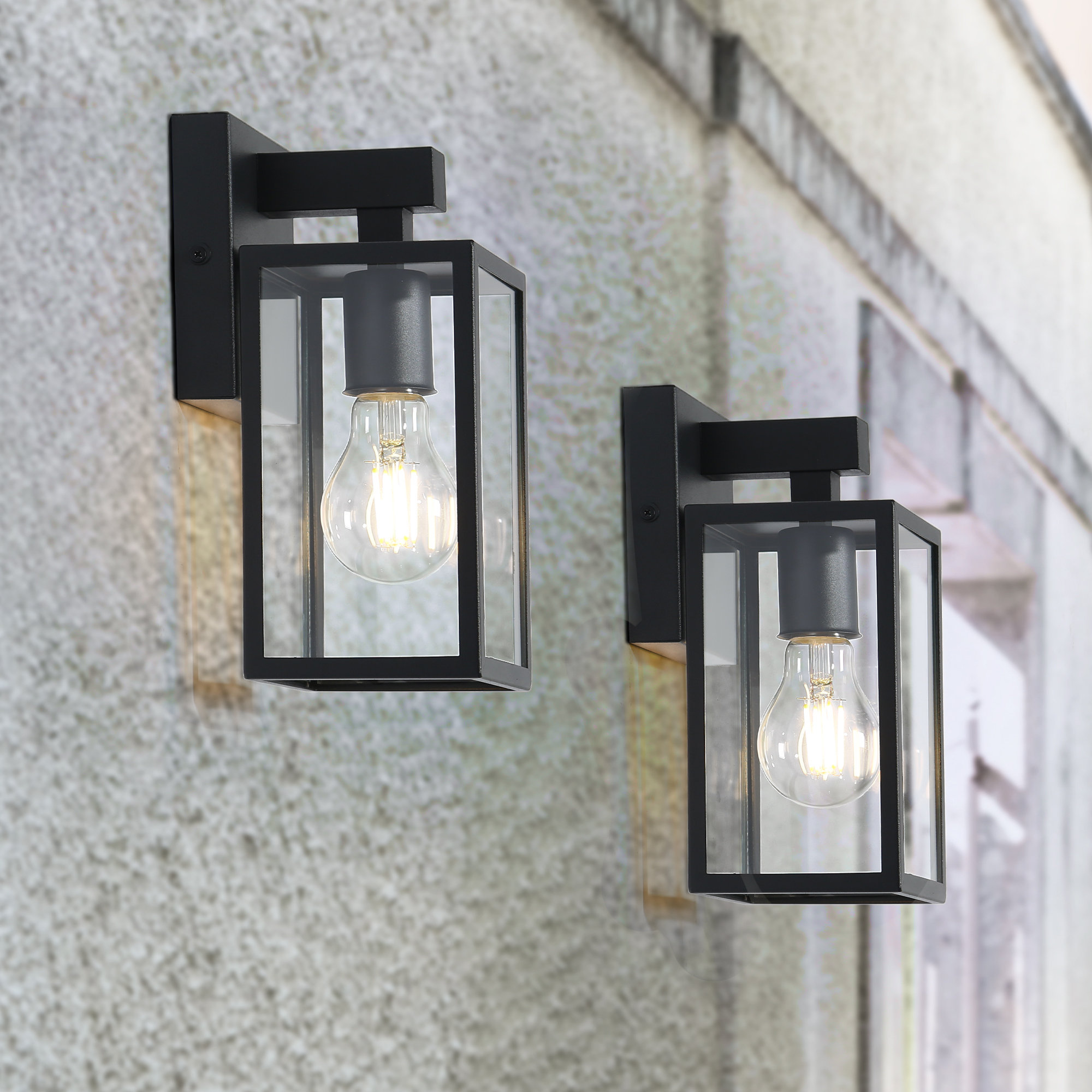 Latitude Run® Adwita Minimalist Modern Outdoor Wall Light (Set Of 2 ...