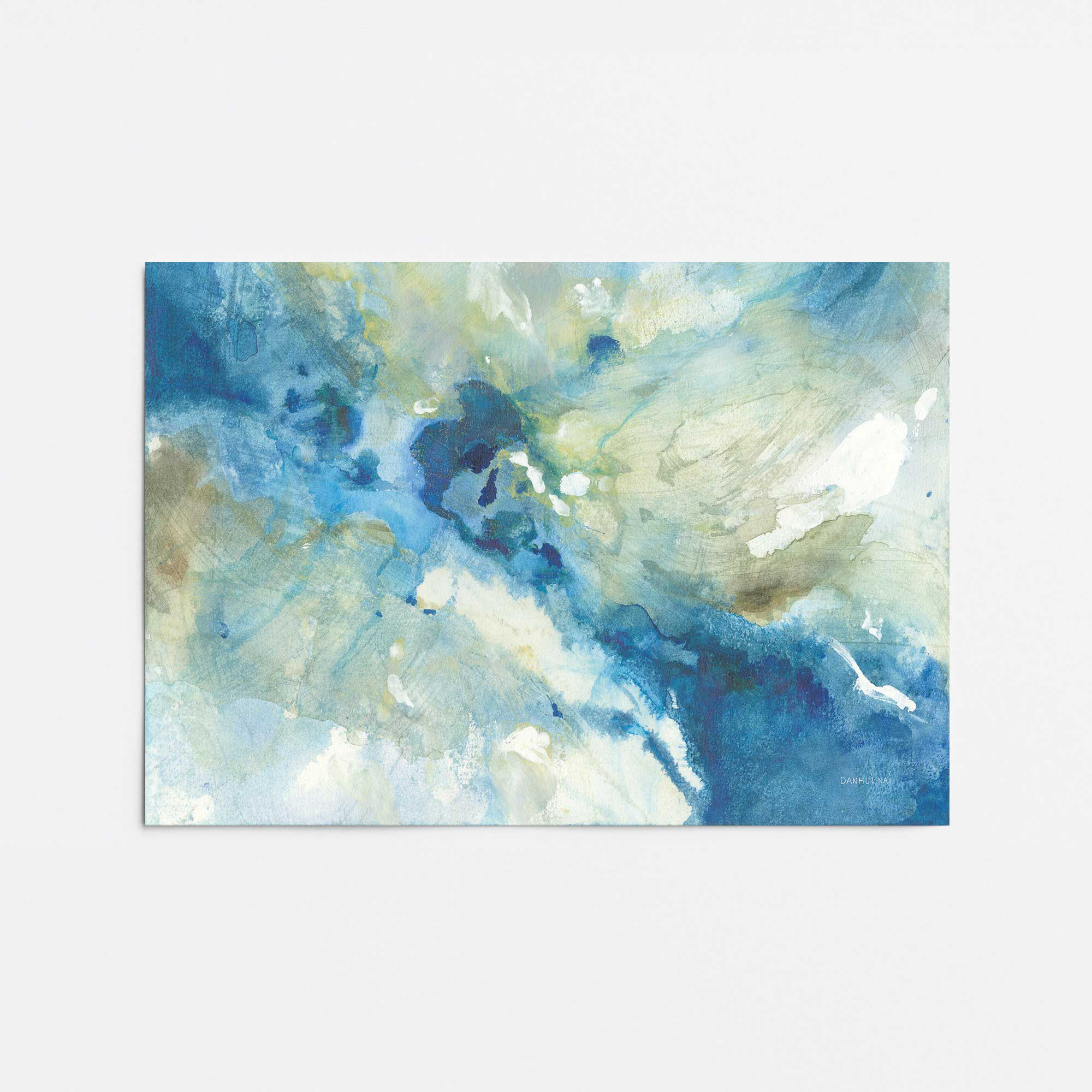 Wrought Studio™ Abstract Aqua Dynamics Print | Wayfair
