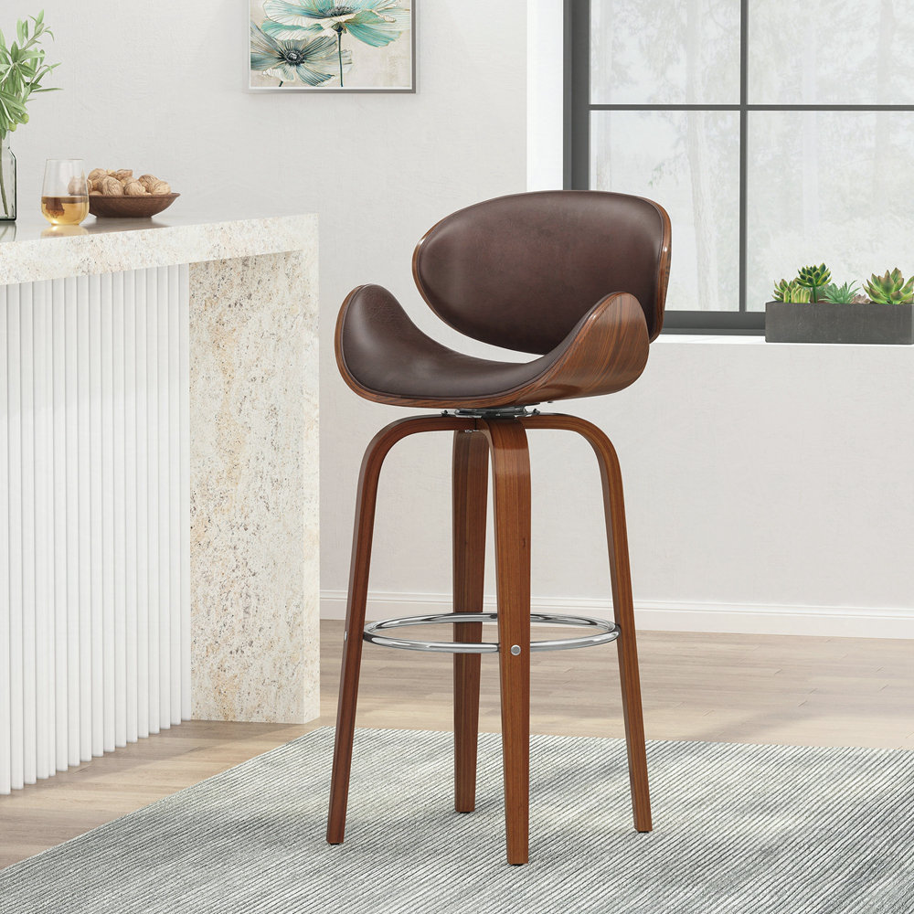 George Oliver bar stools with faux leather Seat | Wayfair