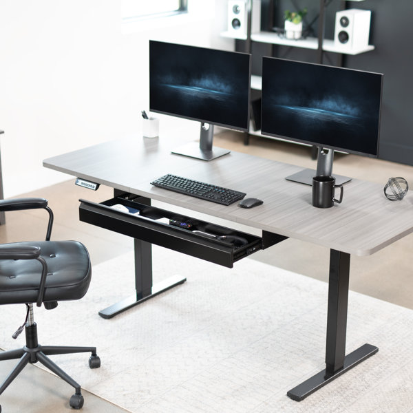 VIVO Black Space Saving Pull Out Under Desk Storage Drawer without ...