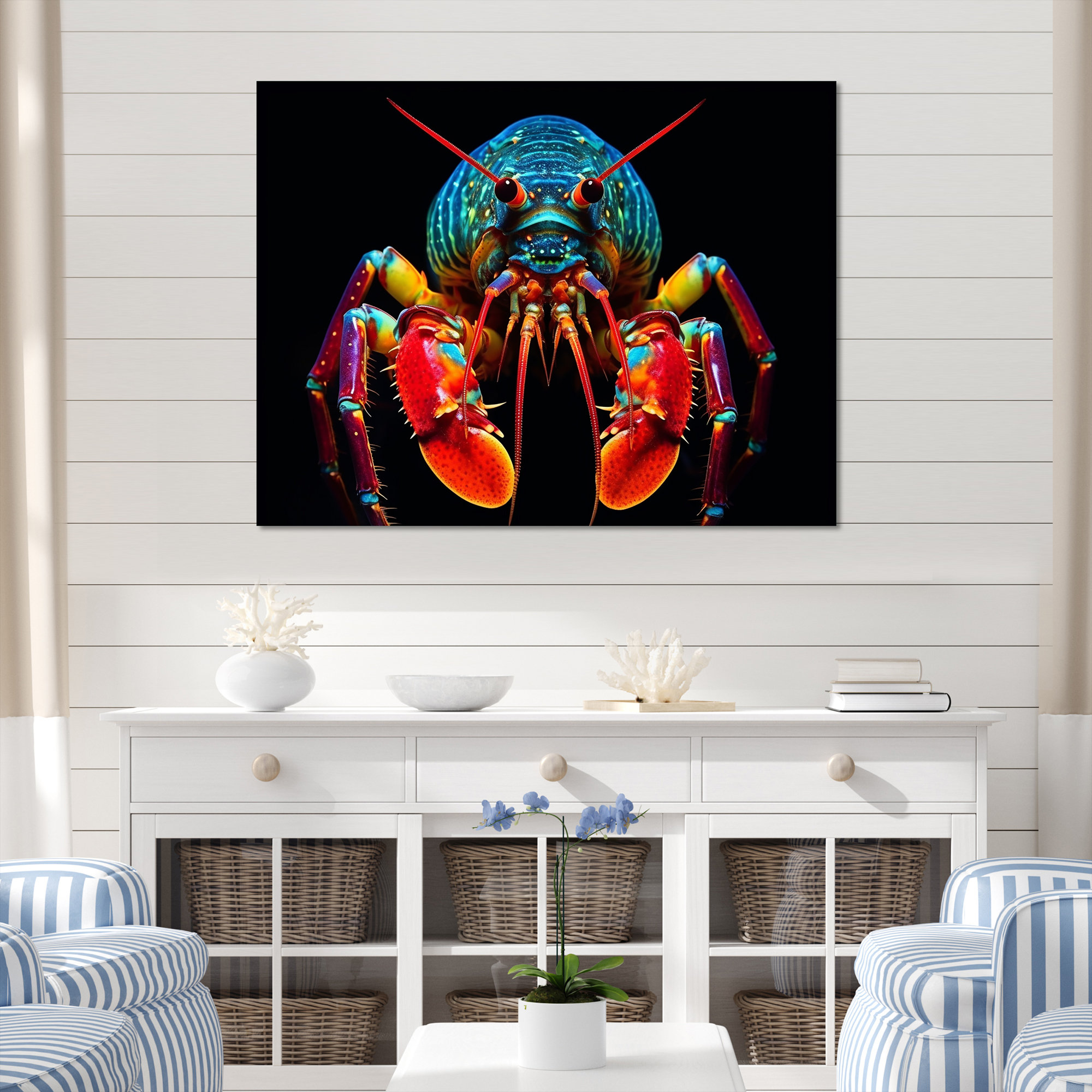 Highland Dunes Modern Colorful Raimboo Mantis Shrimp II Framed On ...