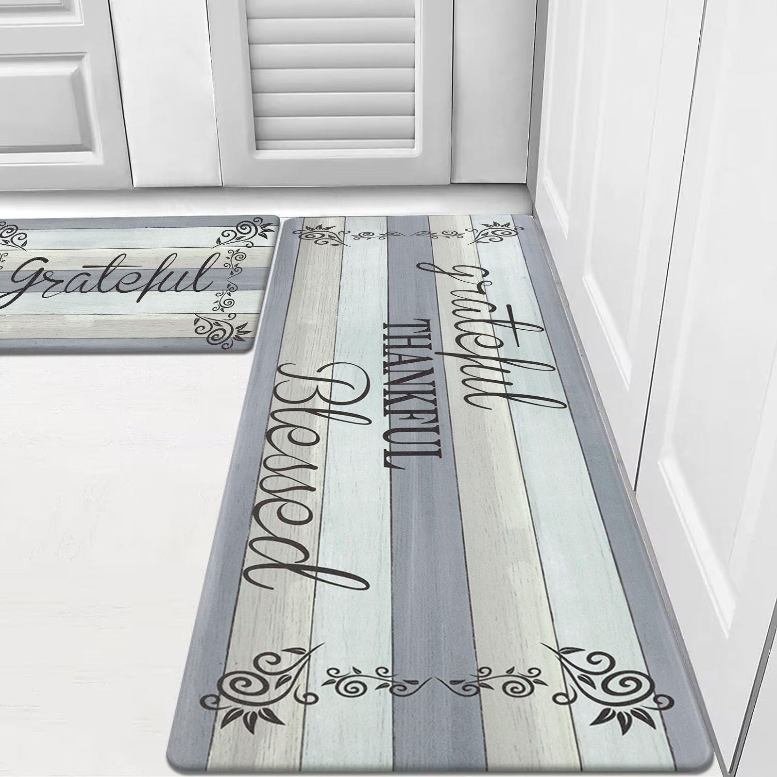 One Allium Way® Set of 2 Non Slip Cushioned Kitchen Mats | Wayfair