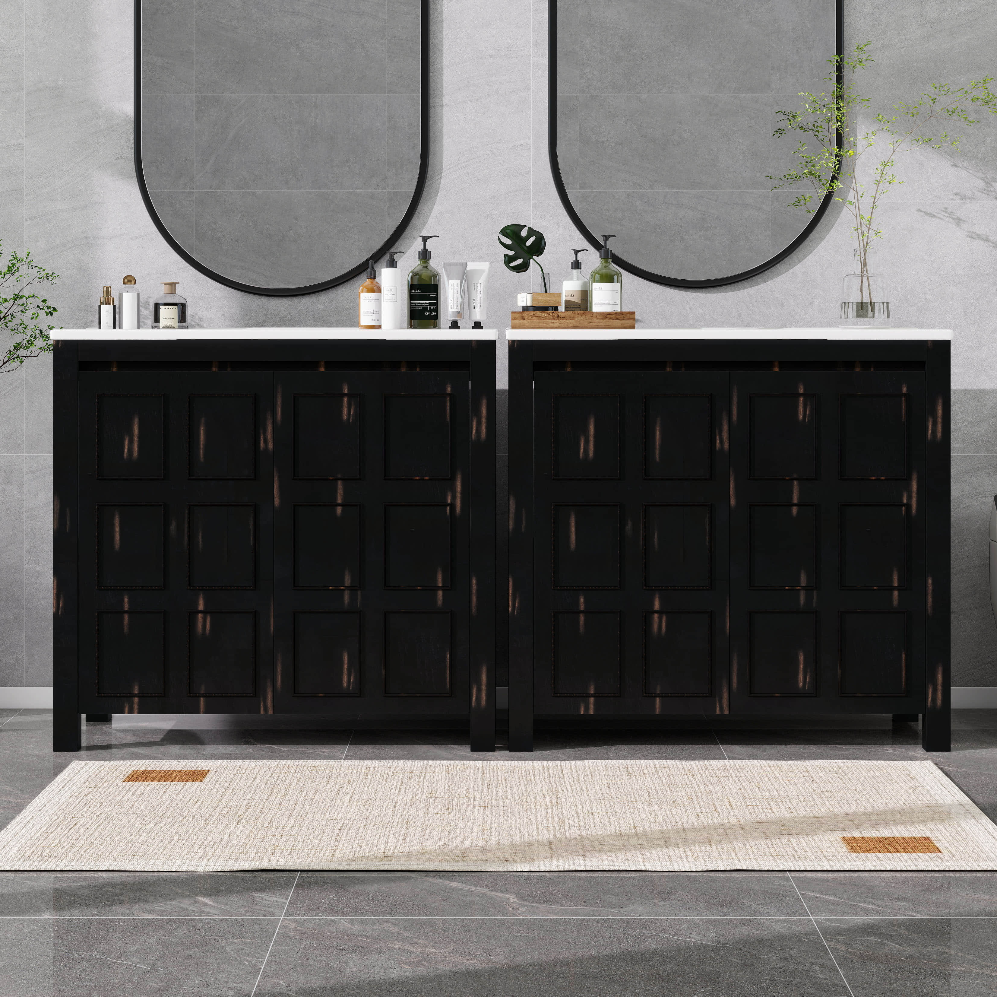 Latitude Run® 72" Bathroom Vanity Set With Double Vanities (Separate ...