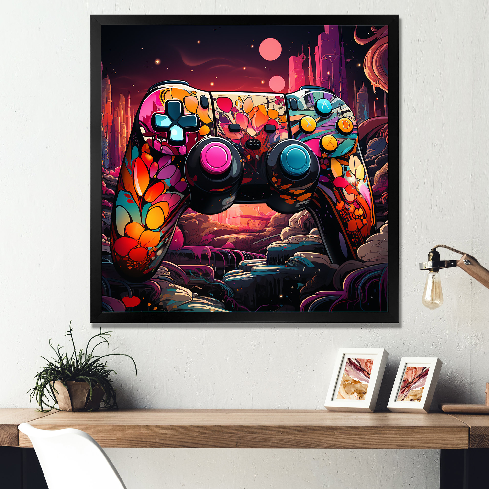 Winston Porter Galaxy Gaming Controller - Video Games Wall Art | Wayfair