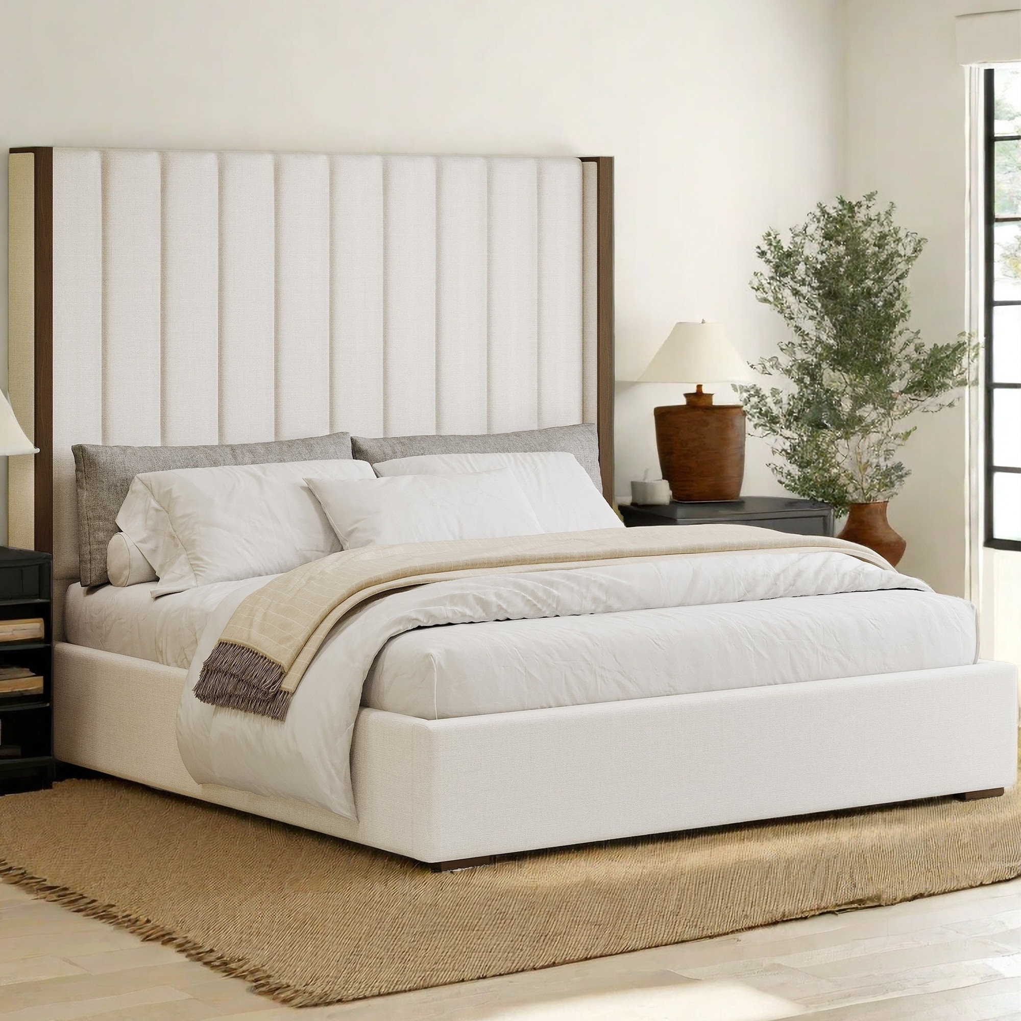 Latitude Run® Upholstered Wingback Bed - Wayfair Canada
