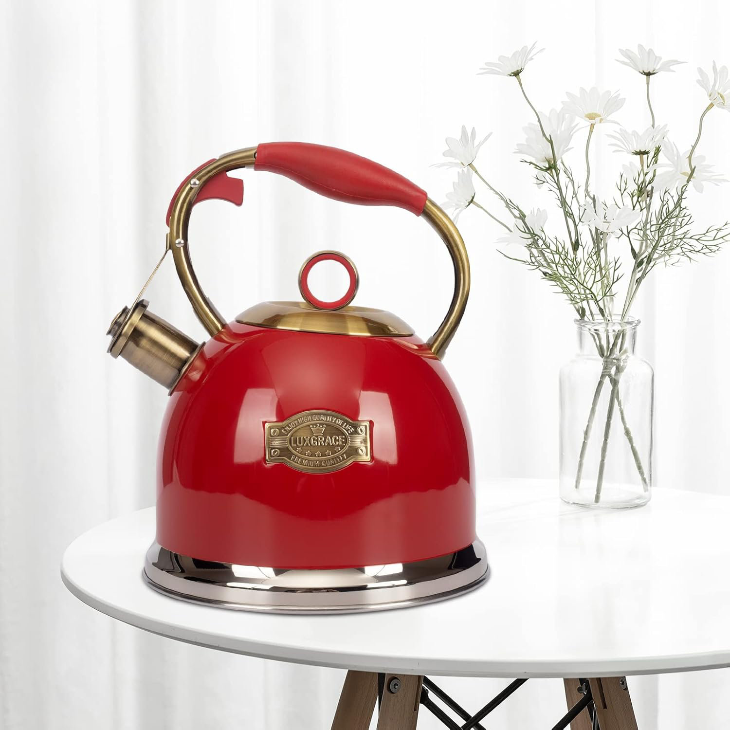 Mint Pantry® Tea Kettle -3.0 Quart Tea Kettles Stovetop Whistling ...