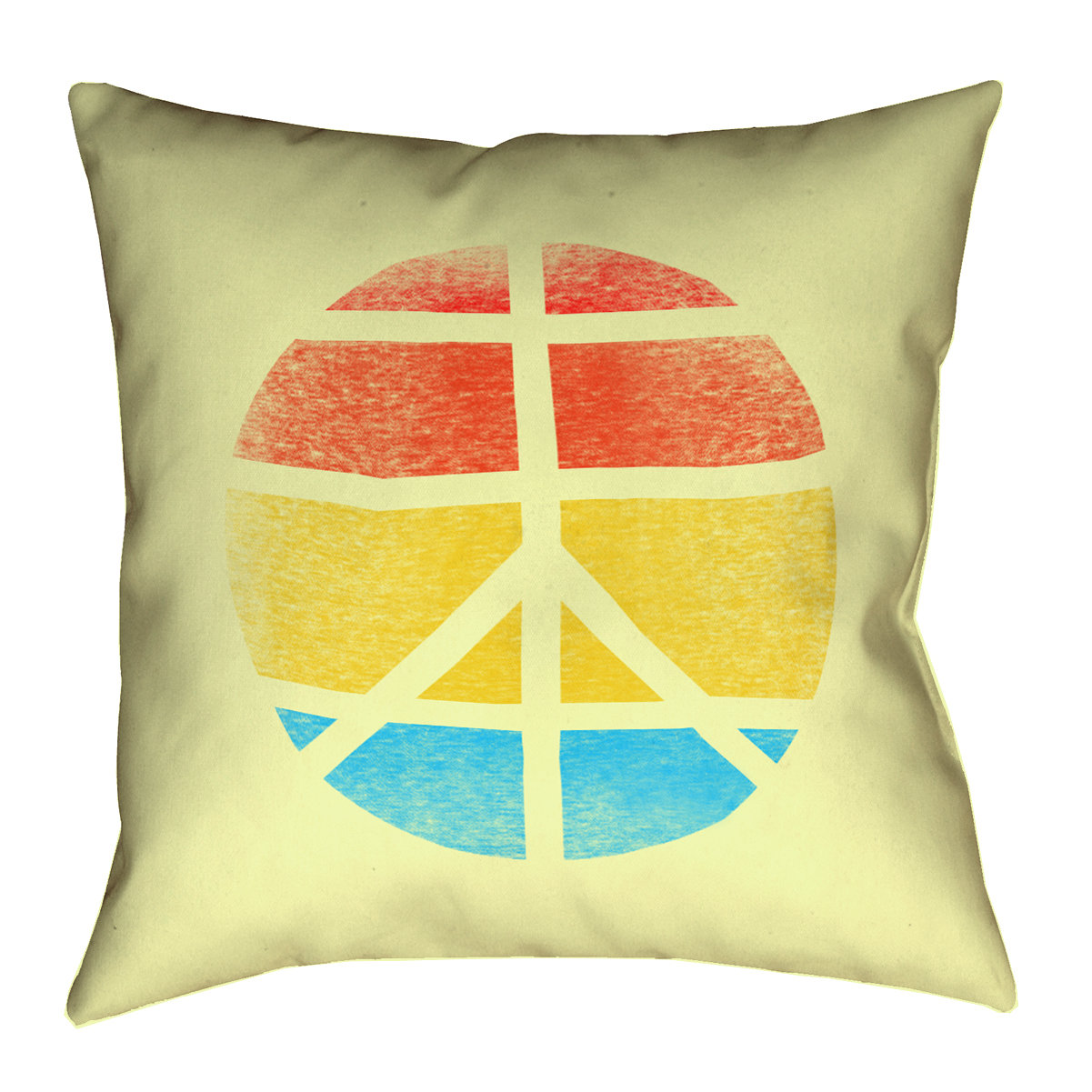 ArtVerse Joseph Trizio Peace Sign Suede Pillow Cover | Wayfair