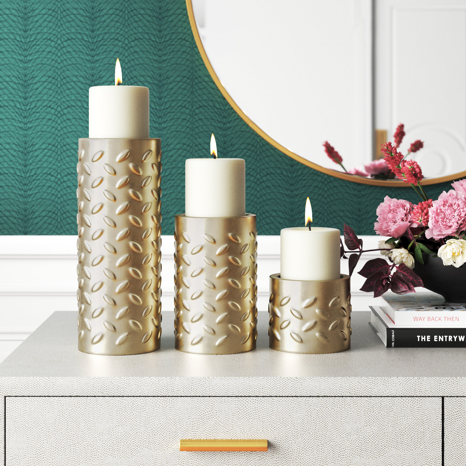 Etta Avenue™ Iron Tabletop Candlestick Set & Reviews | Wayfair