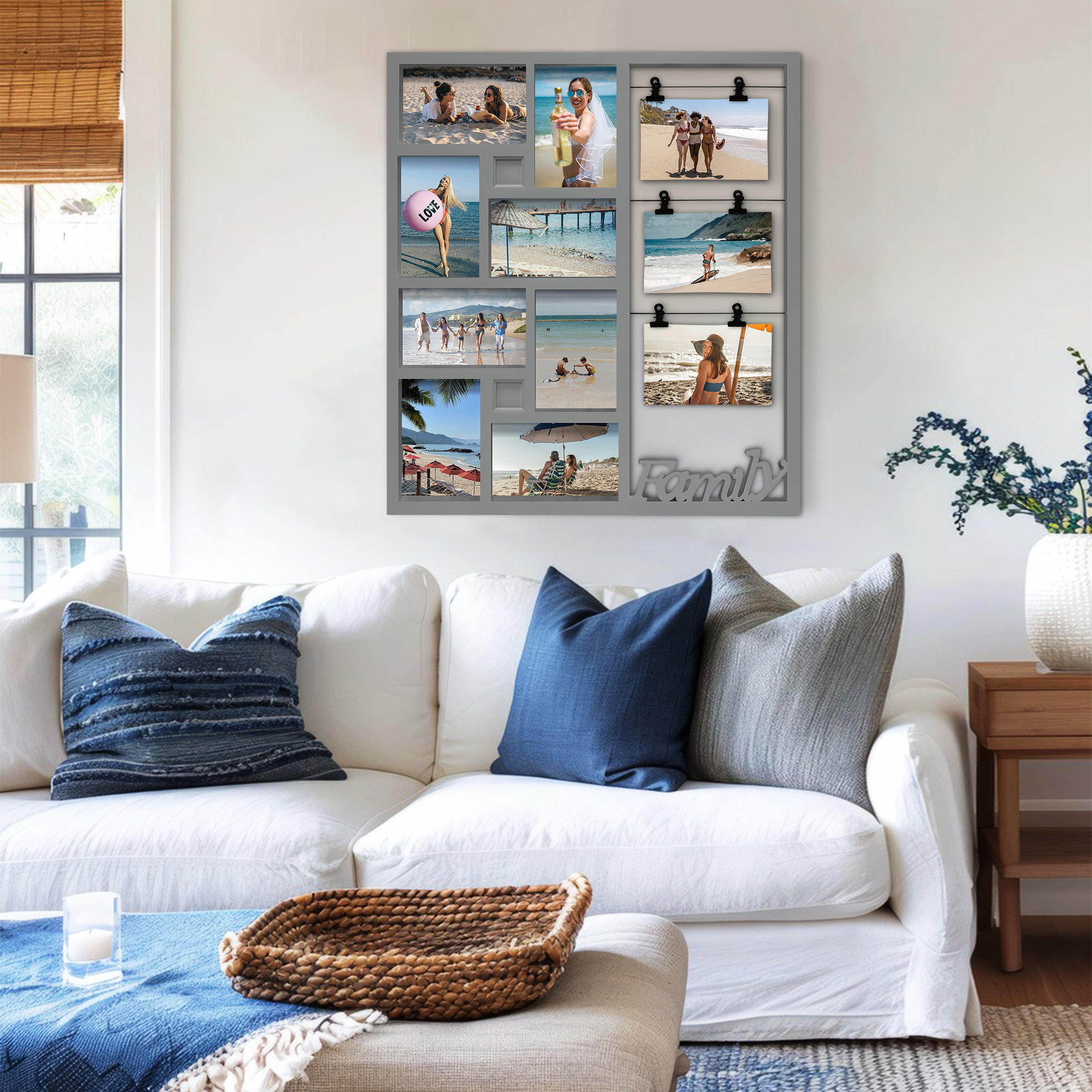Ebern Designs 11 Pictures Frame Multi Selfie Gallery Collage | Wayfair