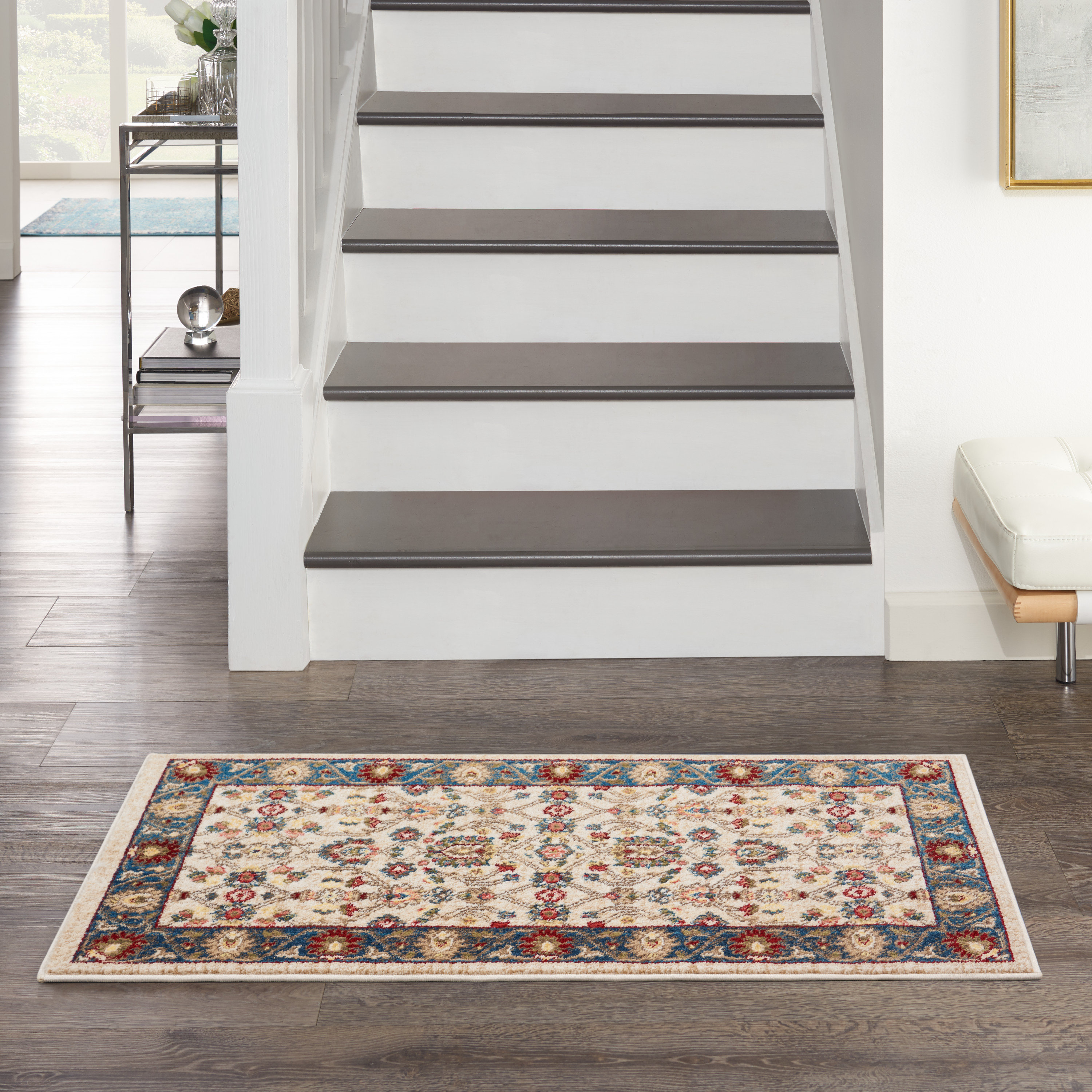 Bungalow Rose Deneen Farmhouse Ivory Area Rug | Wayfair