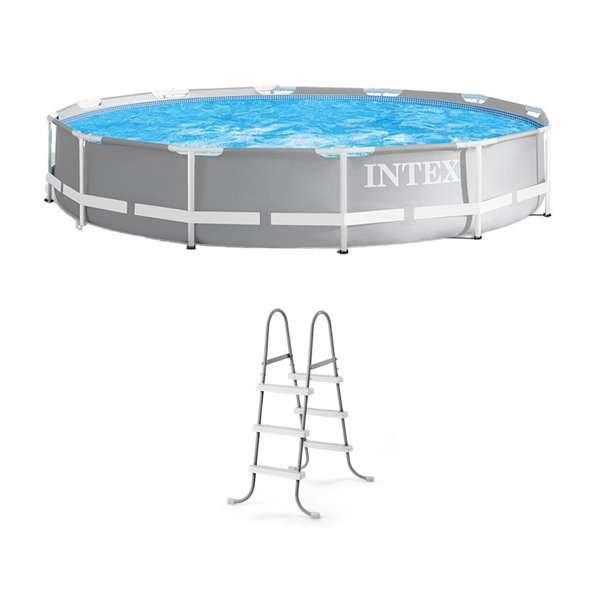 Intex 2.5 ft x 12 ft Steel Frame Set Pool | Wayfair