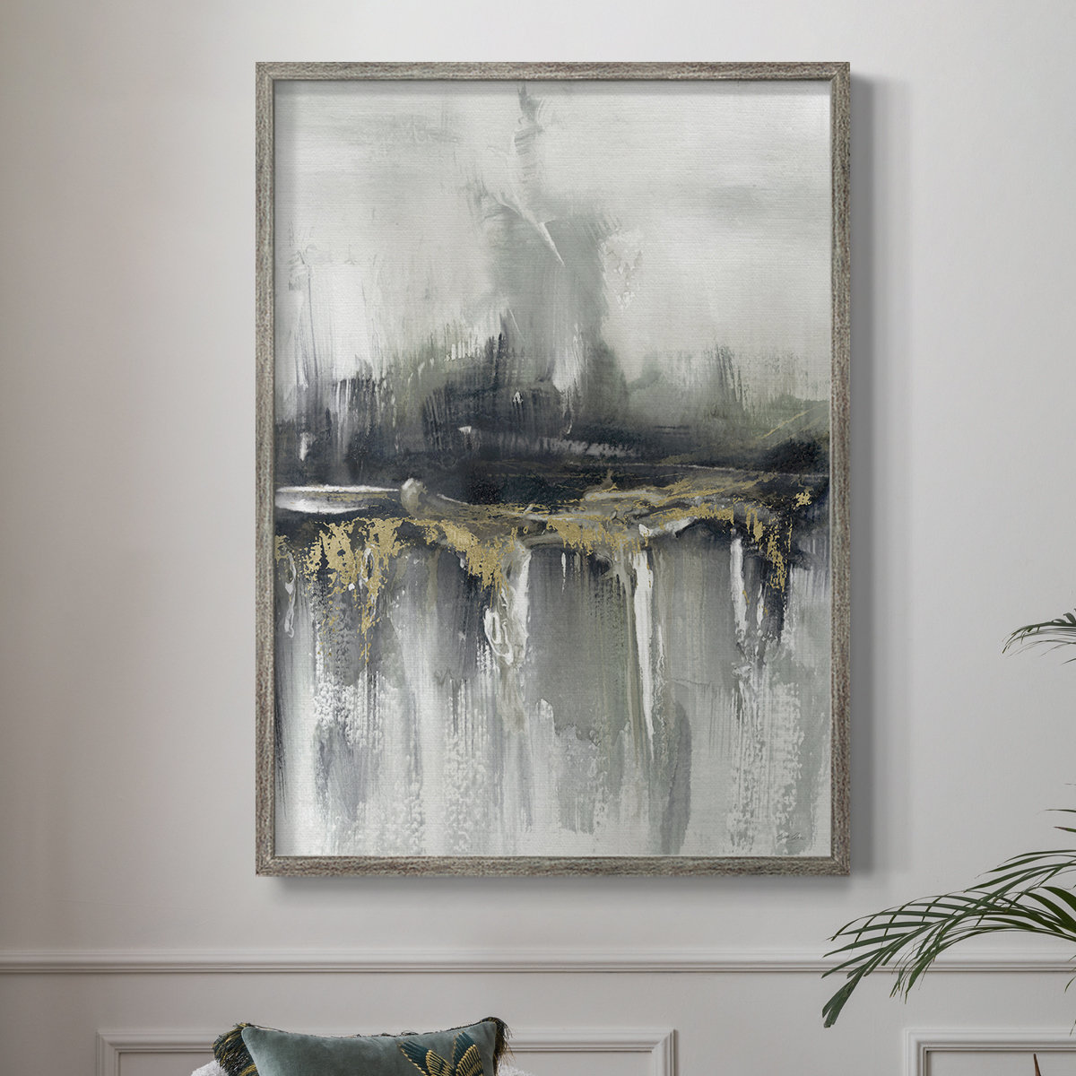Wrought Studio™ Indyscape and Gold Framed Print - Solid Wood | Wayfair