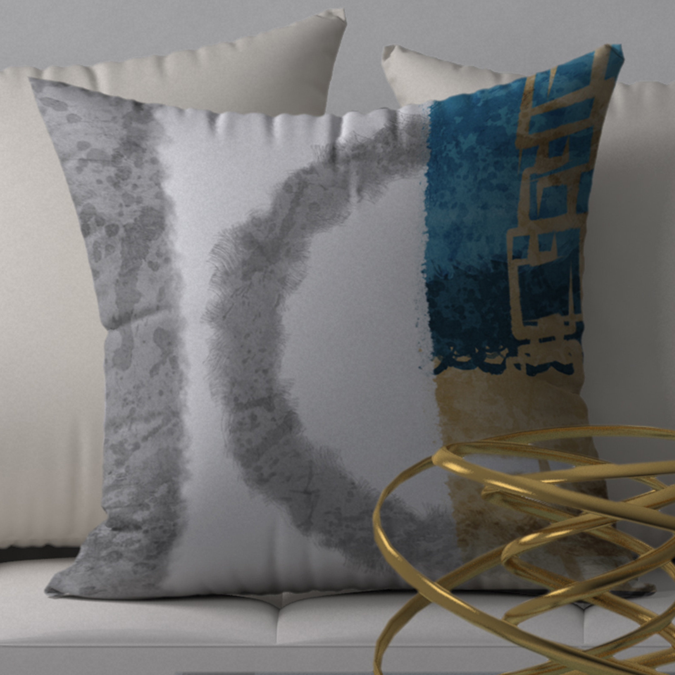 LeRoi Products Abstract Reversible Throw Pillow | Wayfair