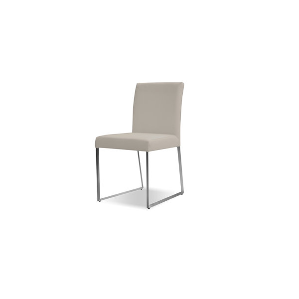 Wrought Studio Callini Genuine Leather Upholstered Metal Side Chair ...