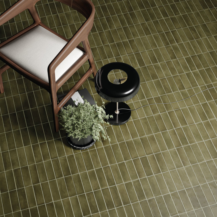 Merola Tile Coco 2" x 6" Porcelain Brick Look Subway Wall & Floor Tile ...
