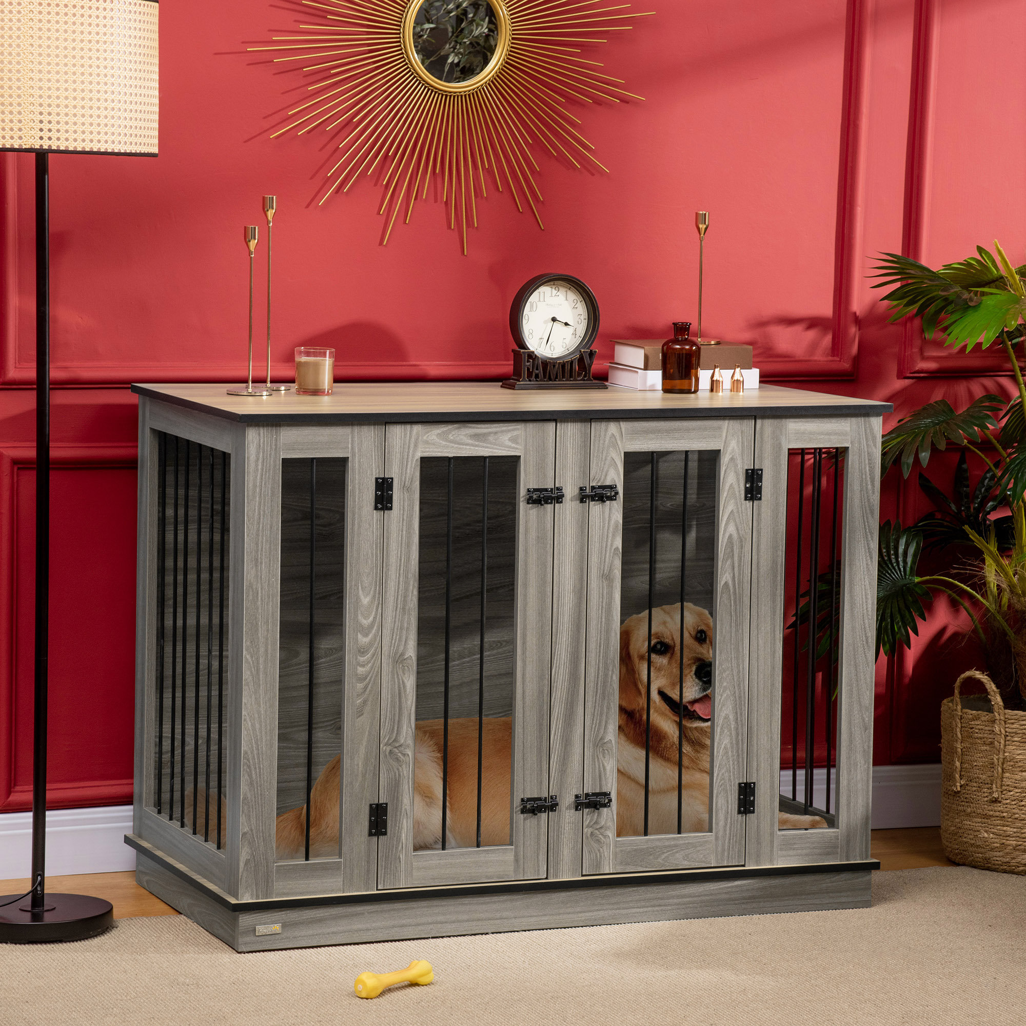 Tucker Murphy Pet™ Large Furniture Style Dog Crate with Removable Panel ...