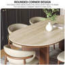 HEshihome Retro Modern Oval Sintered Stone Dining Table Sets | Wayfair