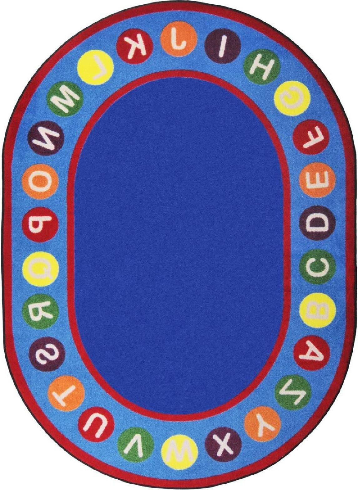 Trinx Drayson Machine Made Oval ?5'4" x 7'8" Nylon Area Rug in Red/Blue ...