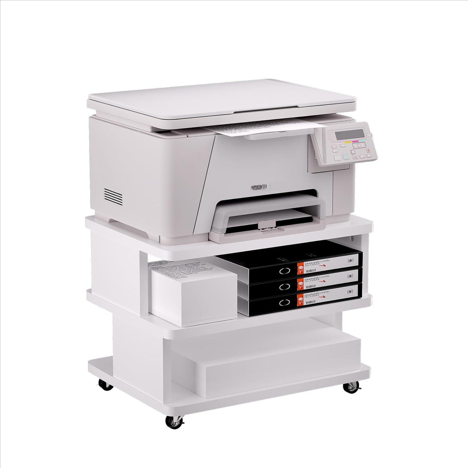 RIVERCITY CUSTOM CABINETRY, INC. Printer Stand, 3-Tiers Printer Stand ...