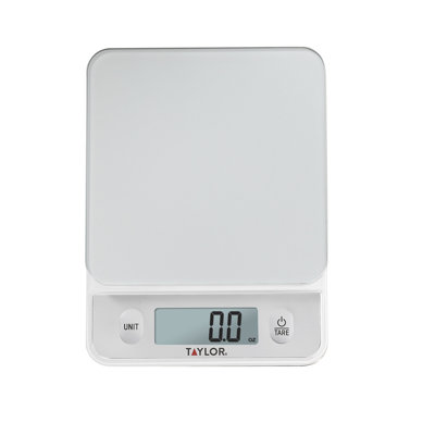 Taylor Glass Top Food Scale With Touch Control Buttons, 11 Lb Capacity ...