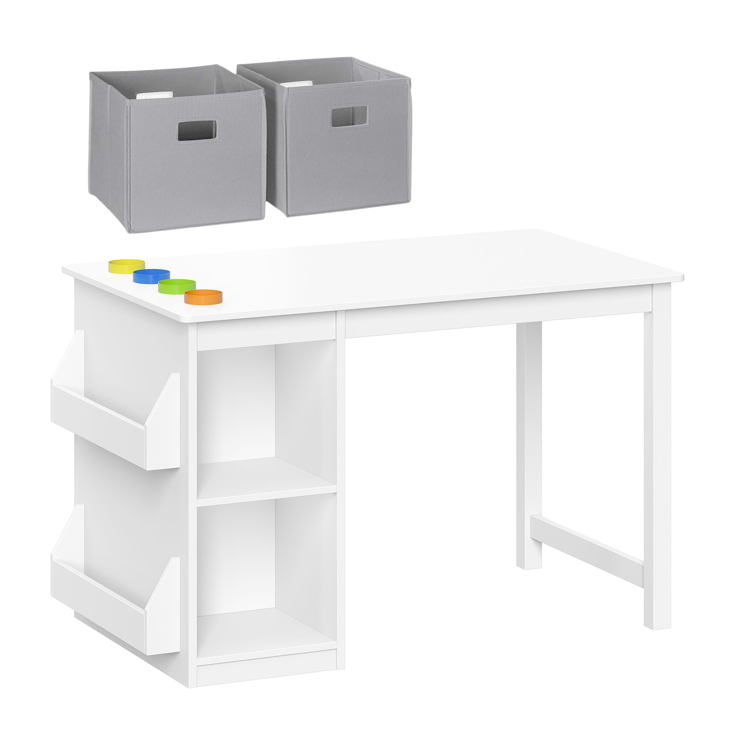 RiverRidge Home RiverRidge Kids Playroom Art Activity Table with 2 ...
