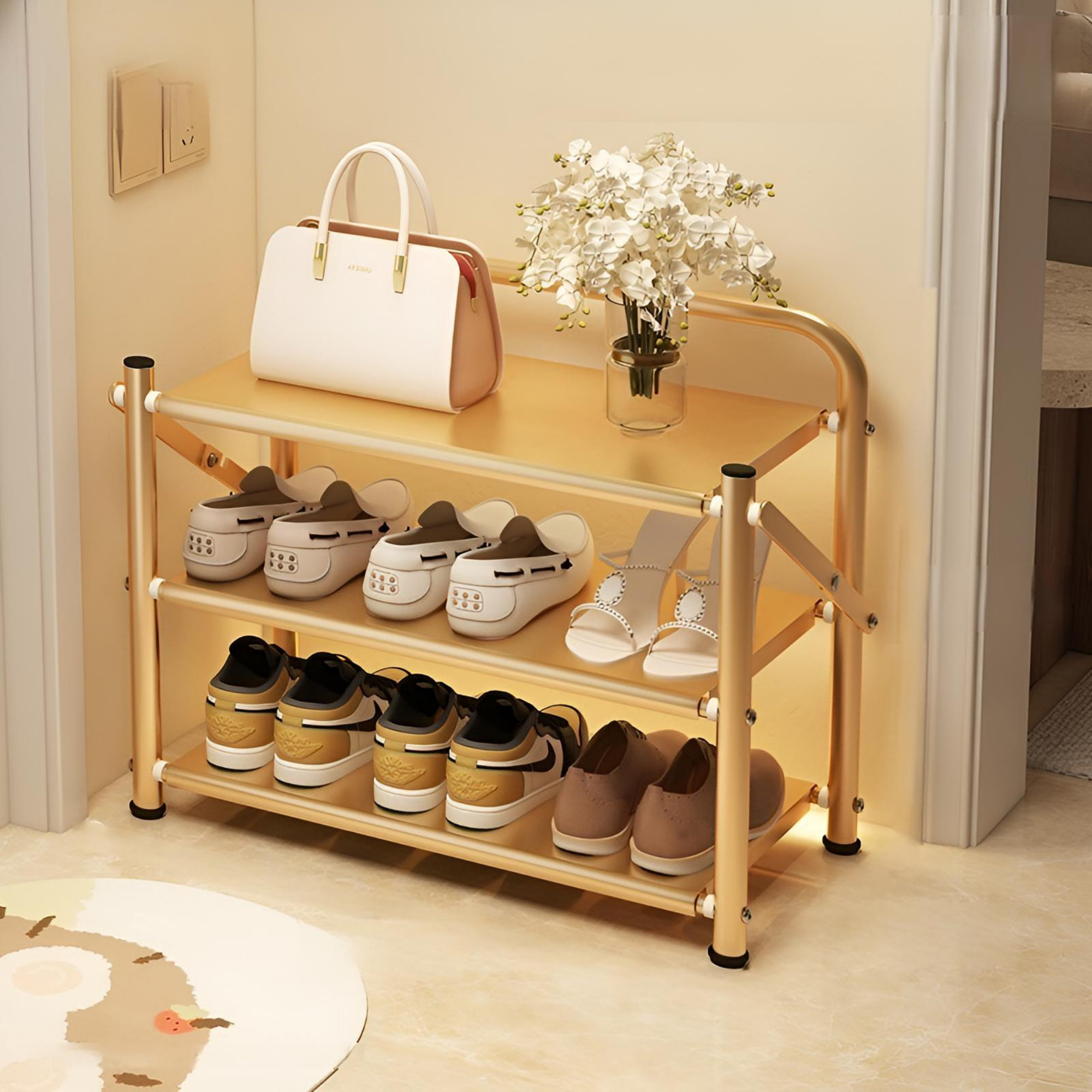 Everly Quinn Free Installation Folding Shoe Rack - Multi Layer Storage ...