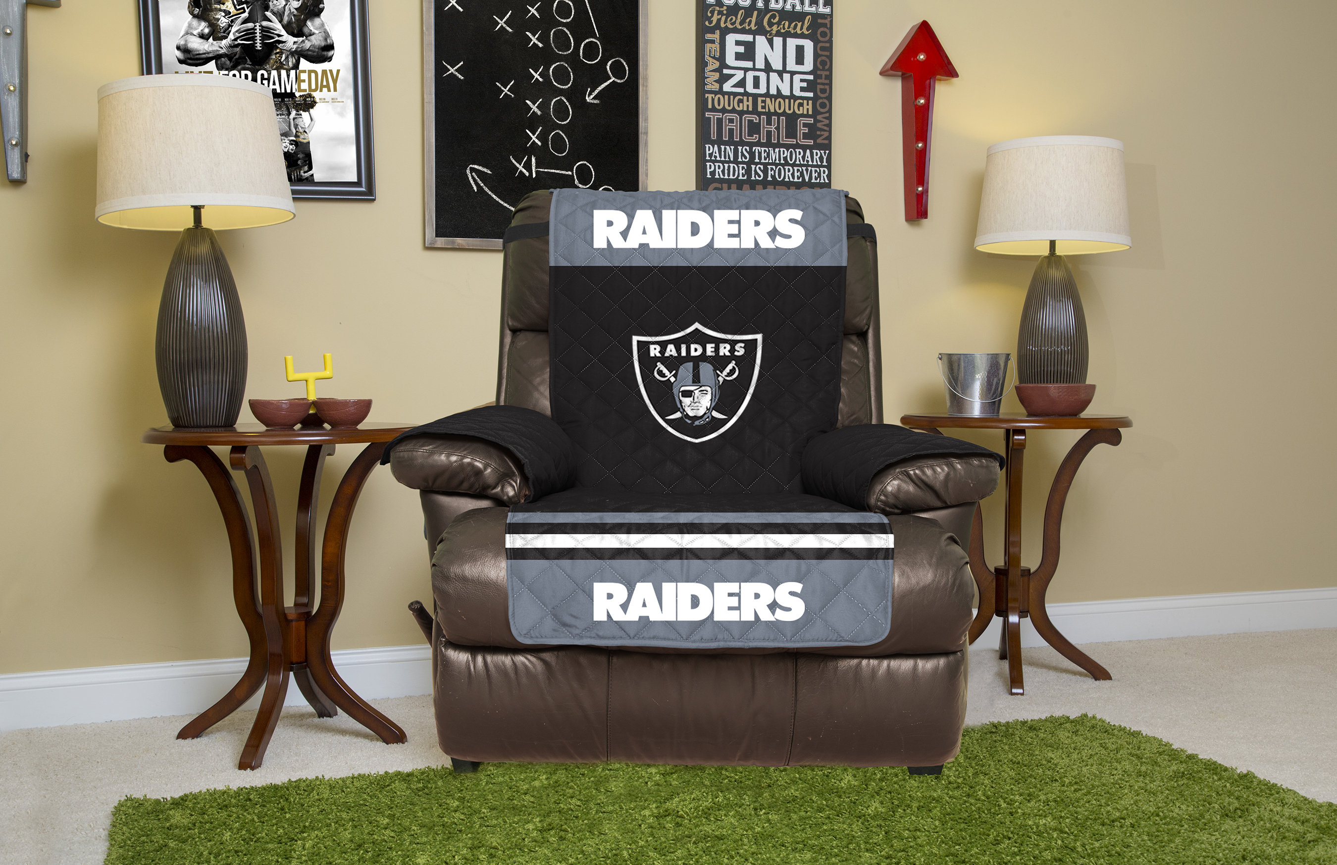 Las Vegas Raiders Recliner Protector at Susan Tucker blog