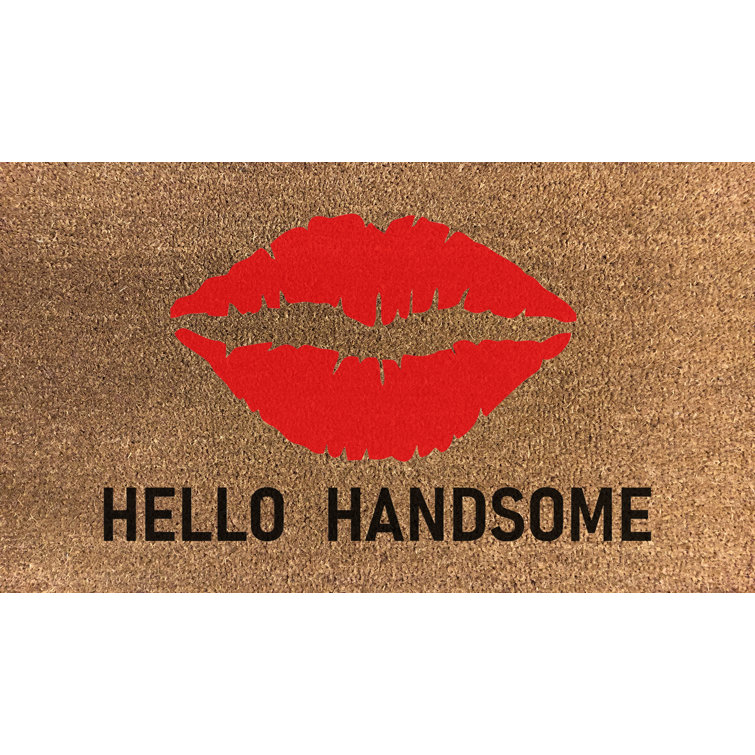 Happy Larry Priestley Hello Handsome Doormat | Wayfair.co.uk