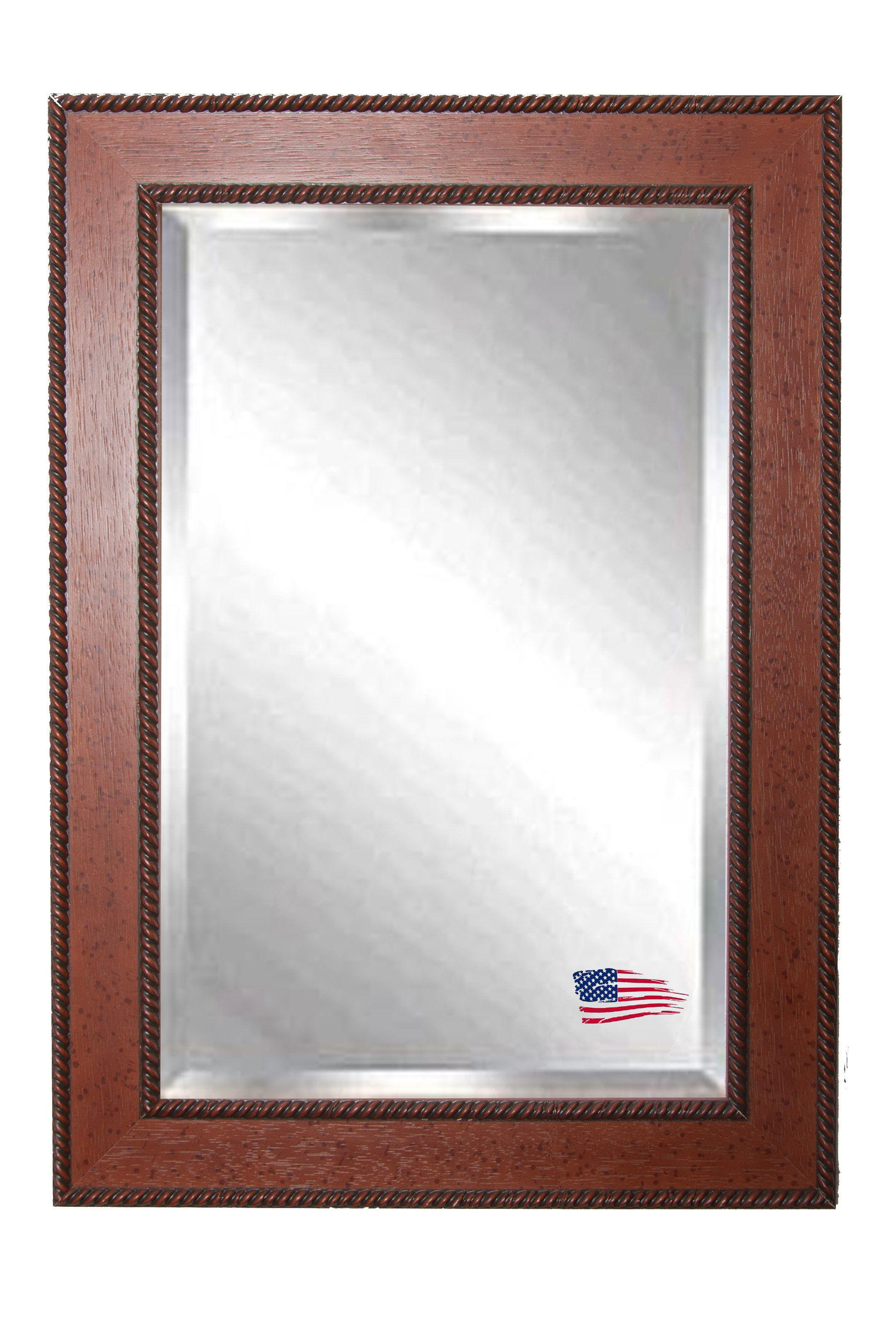 Darby Home Co Rectangle Western Rope Slim Traditional Beveled Wall ...