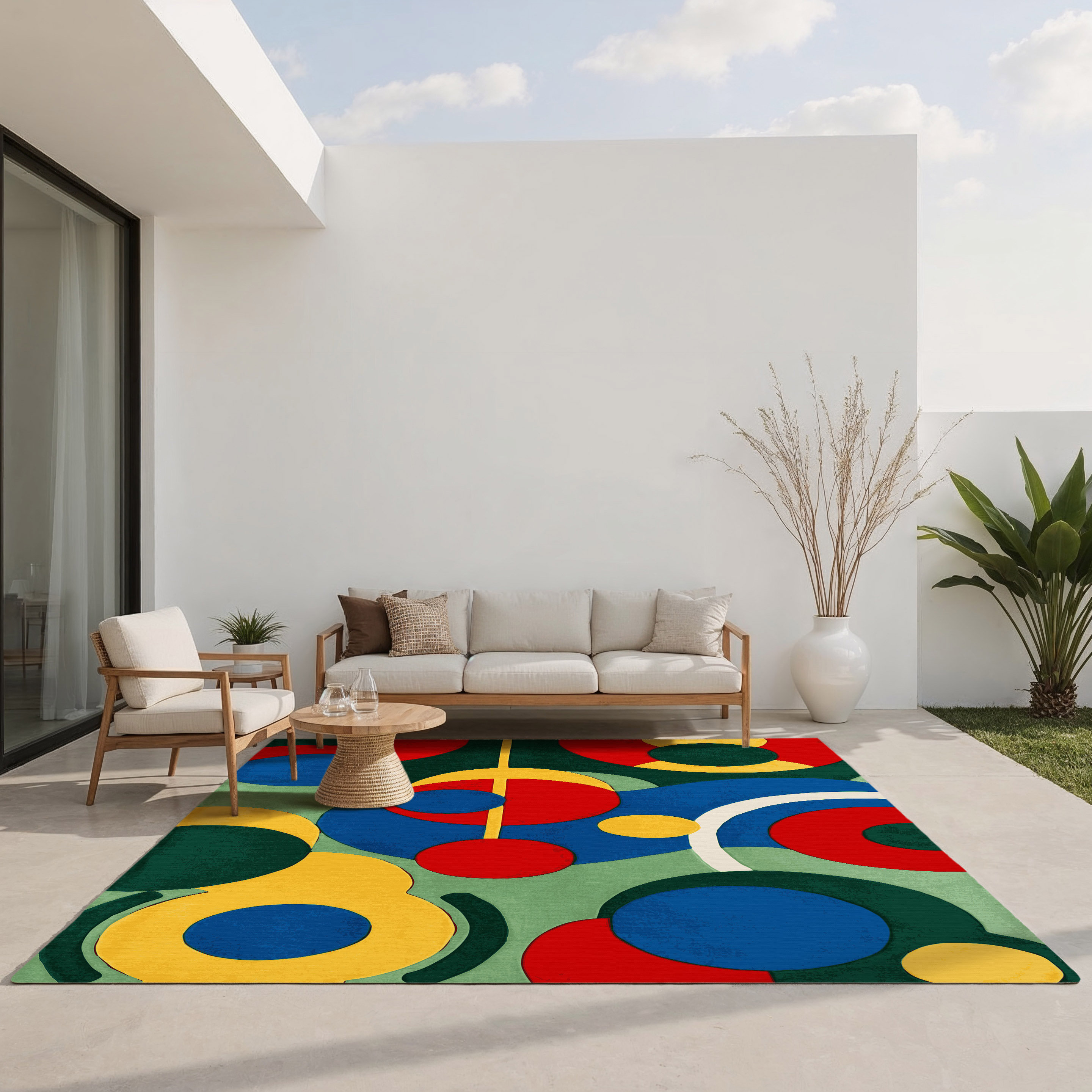 Wrought Studio™ Zesty Rhythm Indoor And Outdoor Area Rug | Wayfair