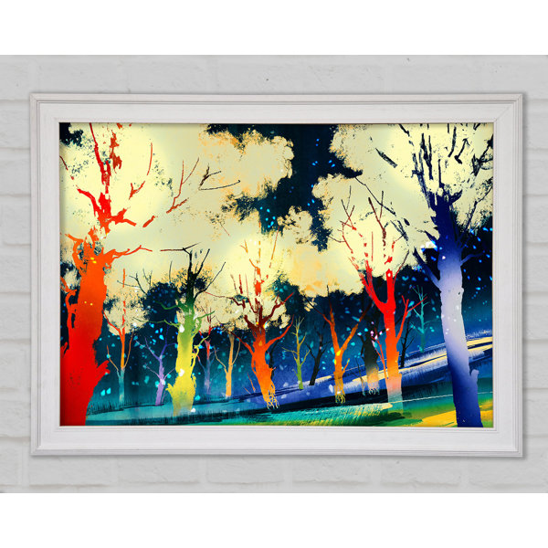 Bright Star Disco Trees - Single Picture Frame Art Prints | Wayfair.co.uk