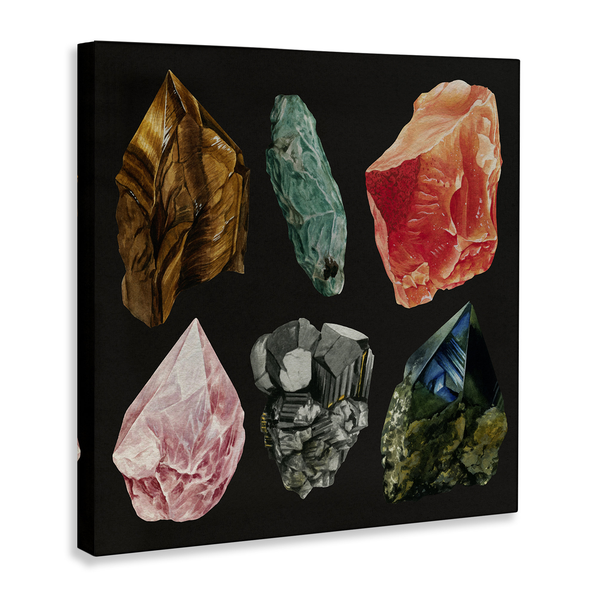 Ebern Designs Natural Crystal Gems Canvas Wall Art by Grace Popp | Wayfair