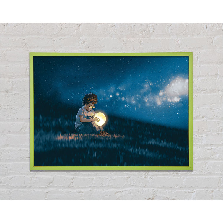 Brayden Studio Asfia Holding The Moon - Single Picture Frame Art Prints ...