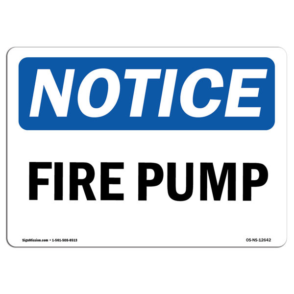 SignMission Fire Pump Sign | Wayfair