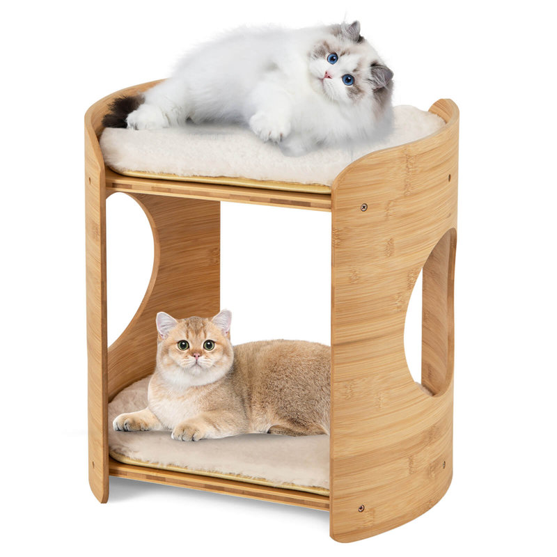 Archie & Oscar™ 2-tier Cat Tower For Indoor Cats With Double Beds ...