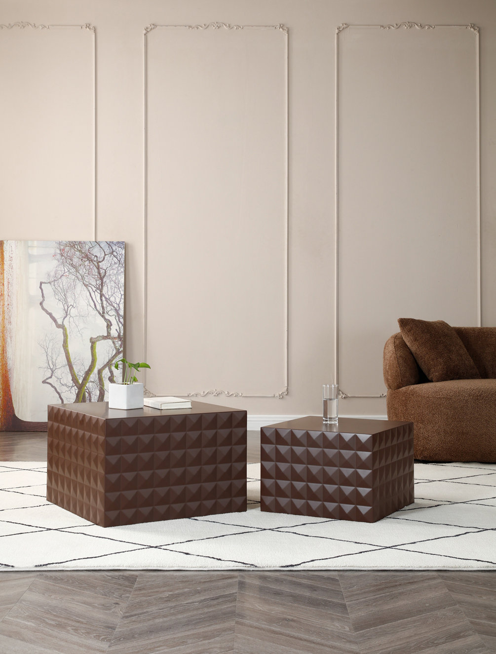 Latitude Run® Matt Balck Square Nesting Table Set of 2 - Wayfair Canada