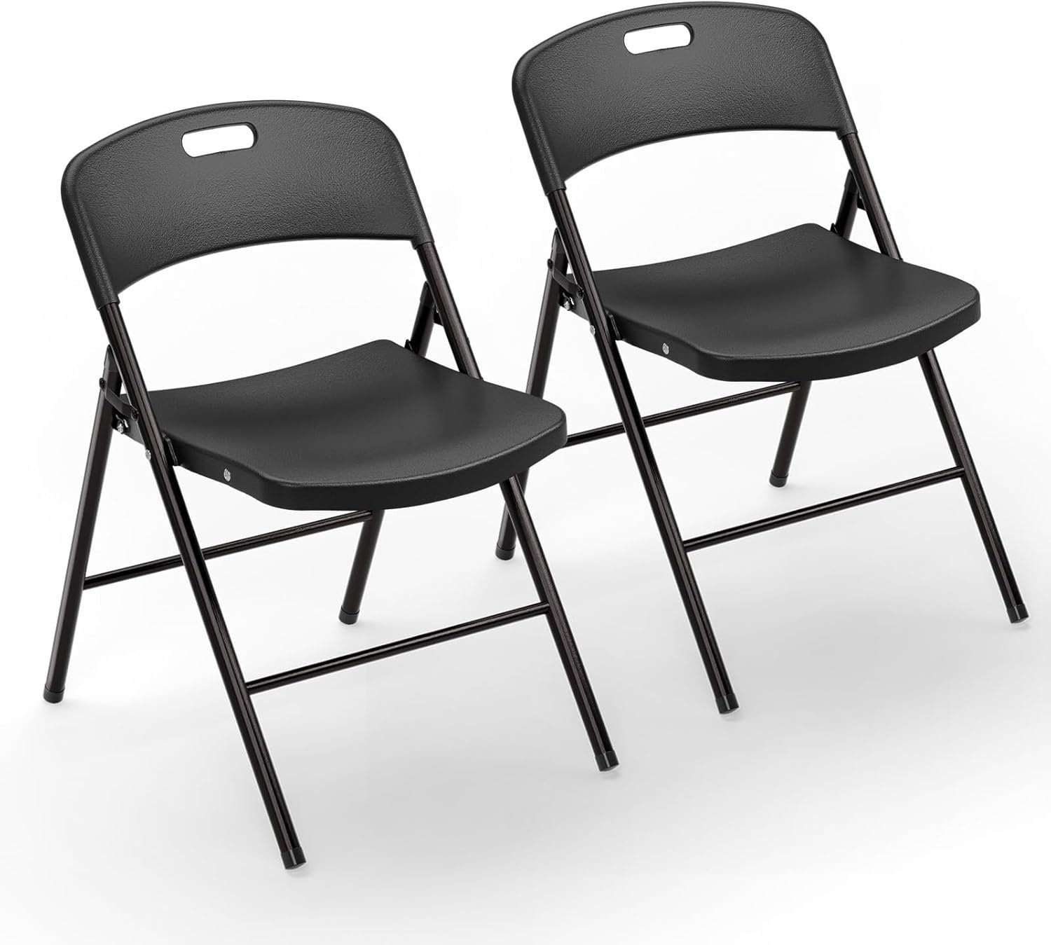 Inbox Zero Plastic Stackable Chair Folding Chair Set (Set Of 2) | Wayfair