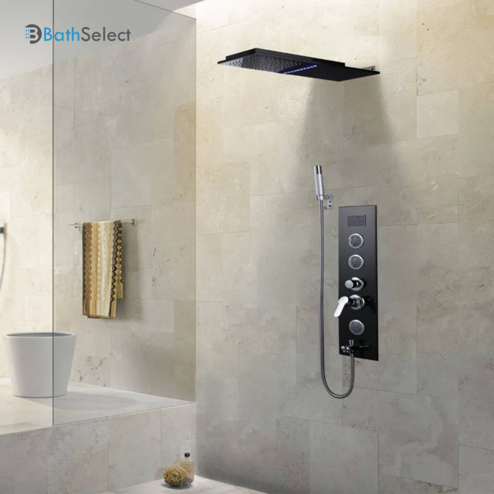 BathSelect Ferrara Thermostatic Shower Faucet with Rough-in Valve | Wayfair