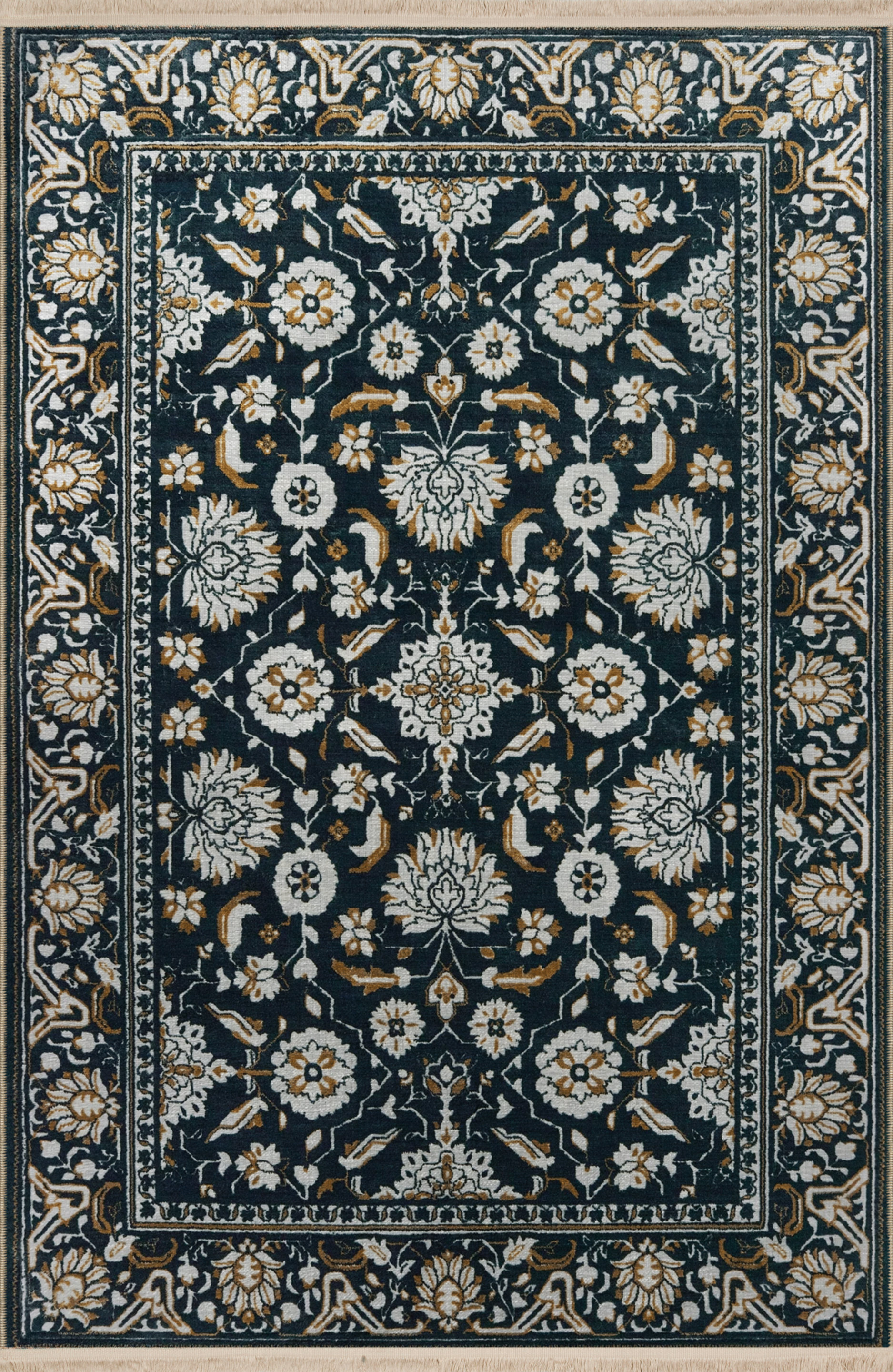 Bungalow Rose Multicolored Traditional Motif Ethnic Floral Patterned ...